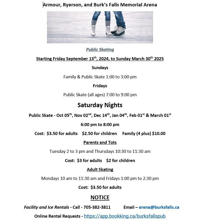 The Village of Burk’s Falls - Arena