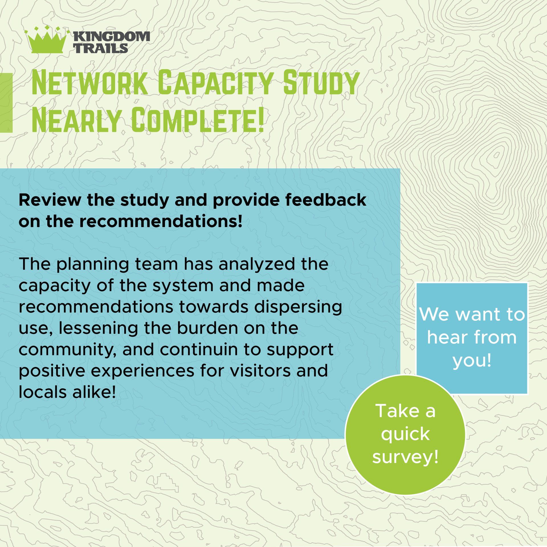 Network Capacity Study Recommendations are In