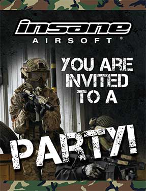 Invitaciones De Cumpleaños De Airsoft Para Imprimir