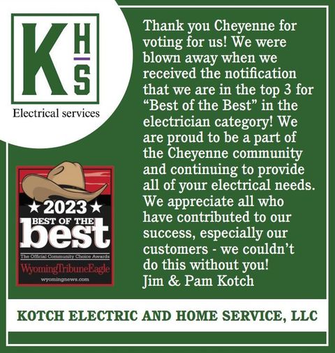 Electrician in Cheyenne, WY | Kotch Electric & Home Service LLC