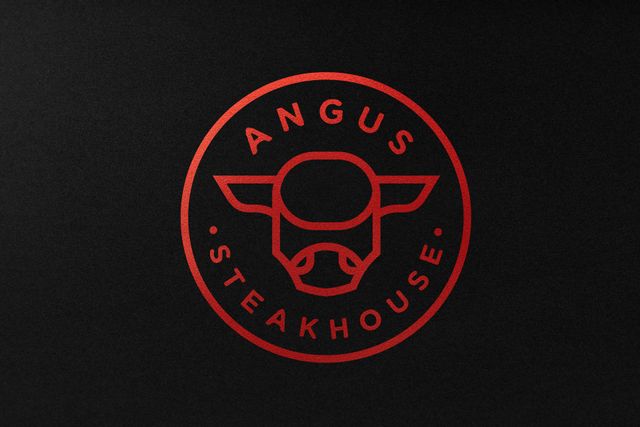 Angus Logo Black Angus Cattle Logo Emblem Design Template Vector