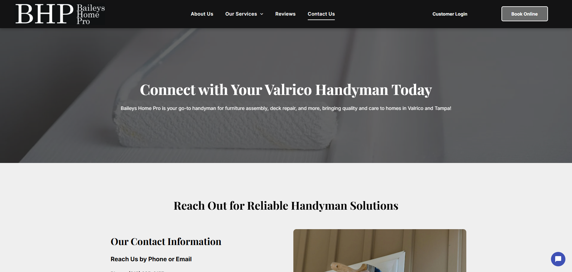 Contact Handyman | Hillsboro and Polk County | Baileys Home Pro