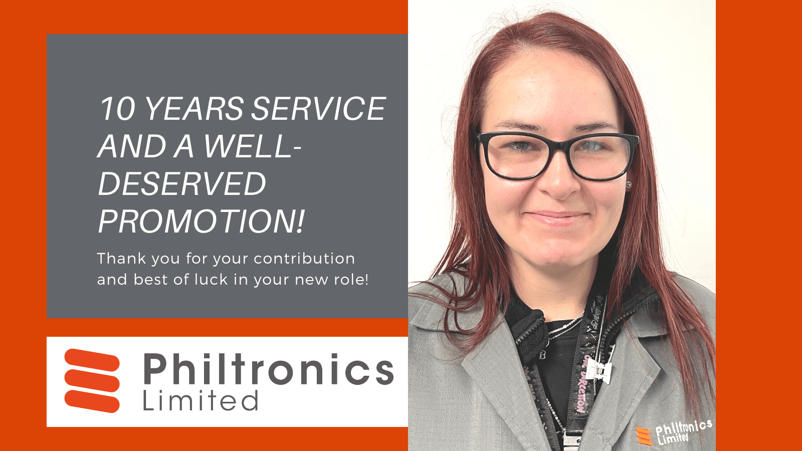 10 years’ service and a well-deserved promotion!