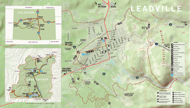 Leadville Colorado Street Map