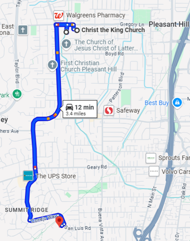 Christ The King Church Map