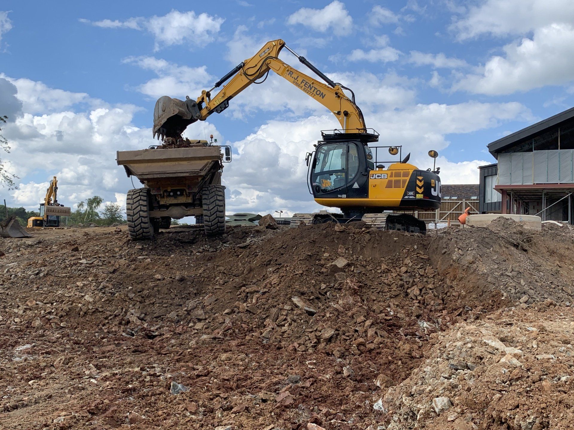 Digging out for underground garages.
