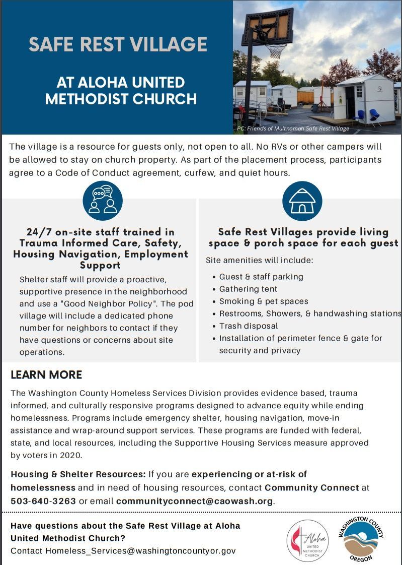 Contact Aloha United Methodist Church | Aloha, OR