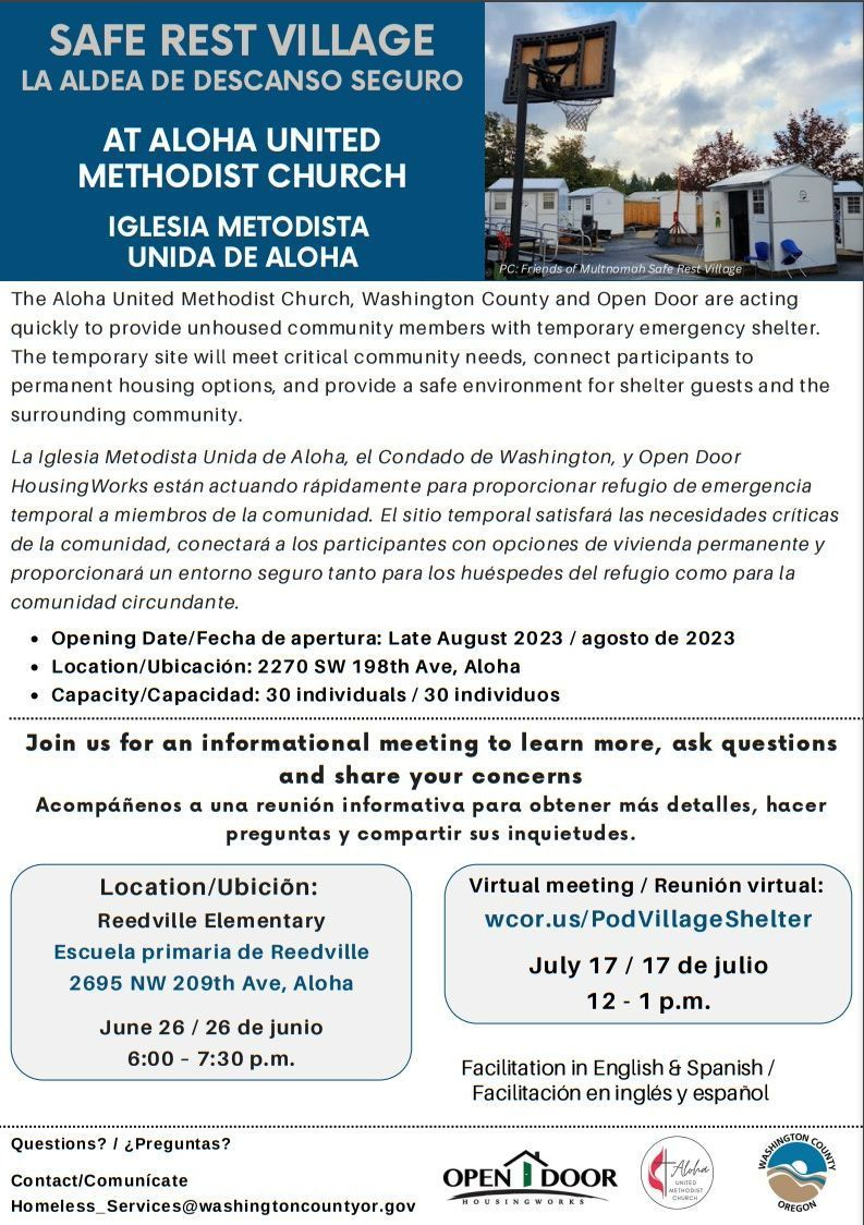 Contact Aloha United Methodist Church | Aloha, OR