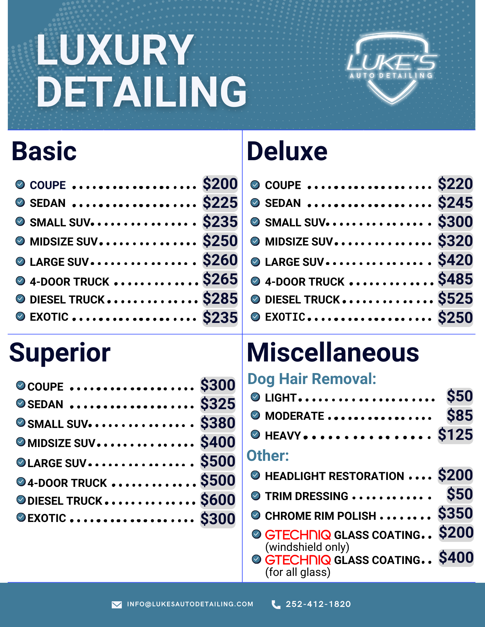 Detailing Services