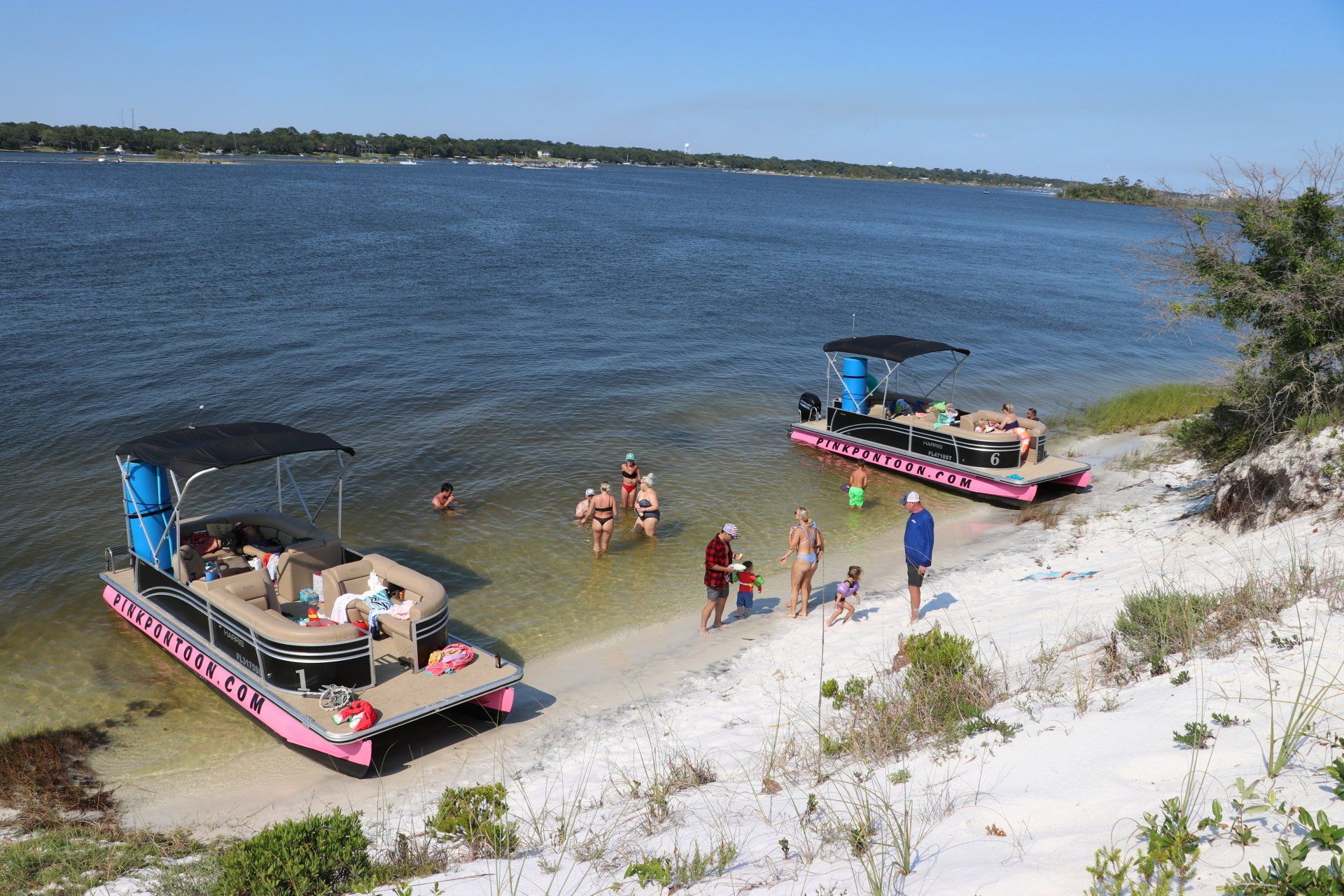 Destin Pontoon Boat Rentals | Jennie Lou’s Pink Pontoon