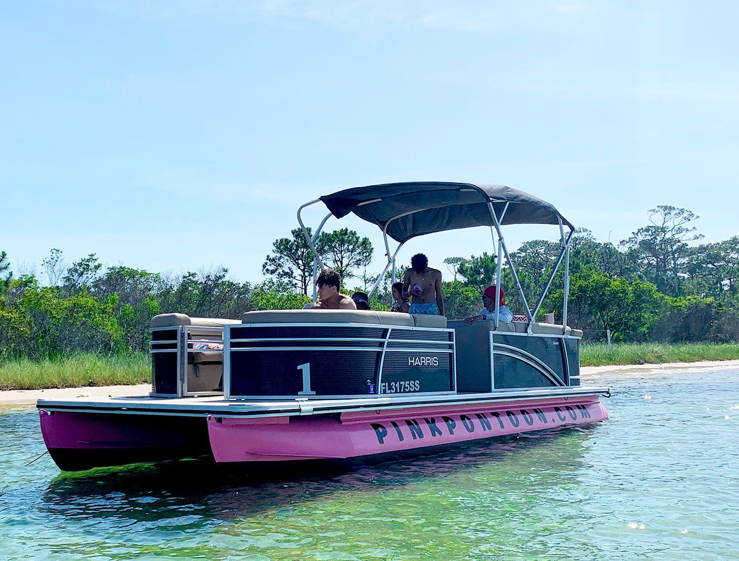 Destin Pontoon Boat Rentals | Jennie Lou’s Pink Pontoon