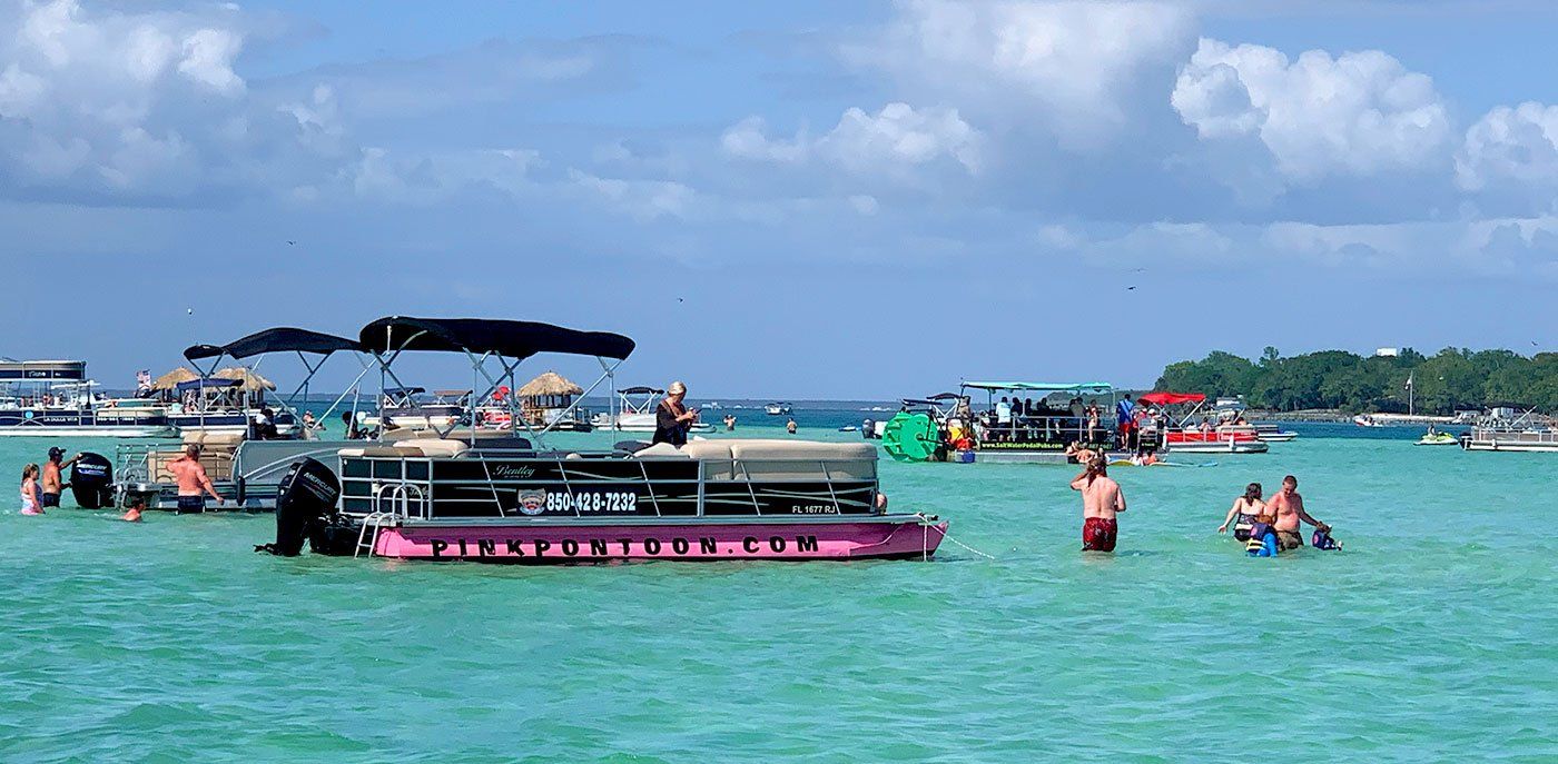 Destin Pontoon Boat Rentals | Jennie Lou’s Pink Pontoon