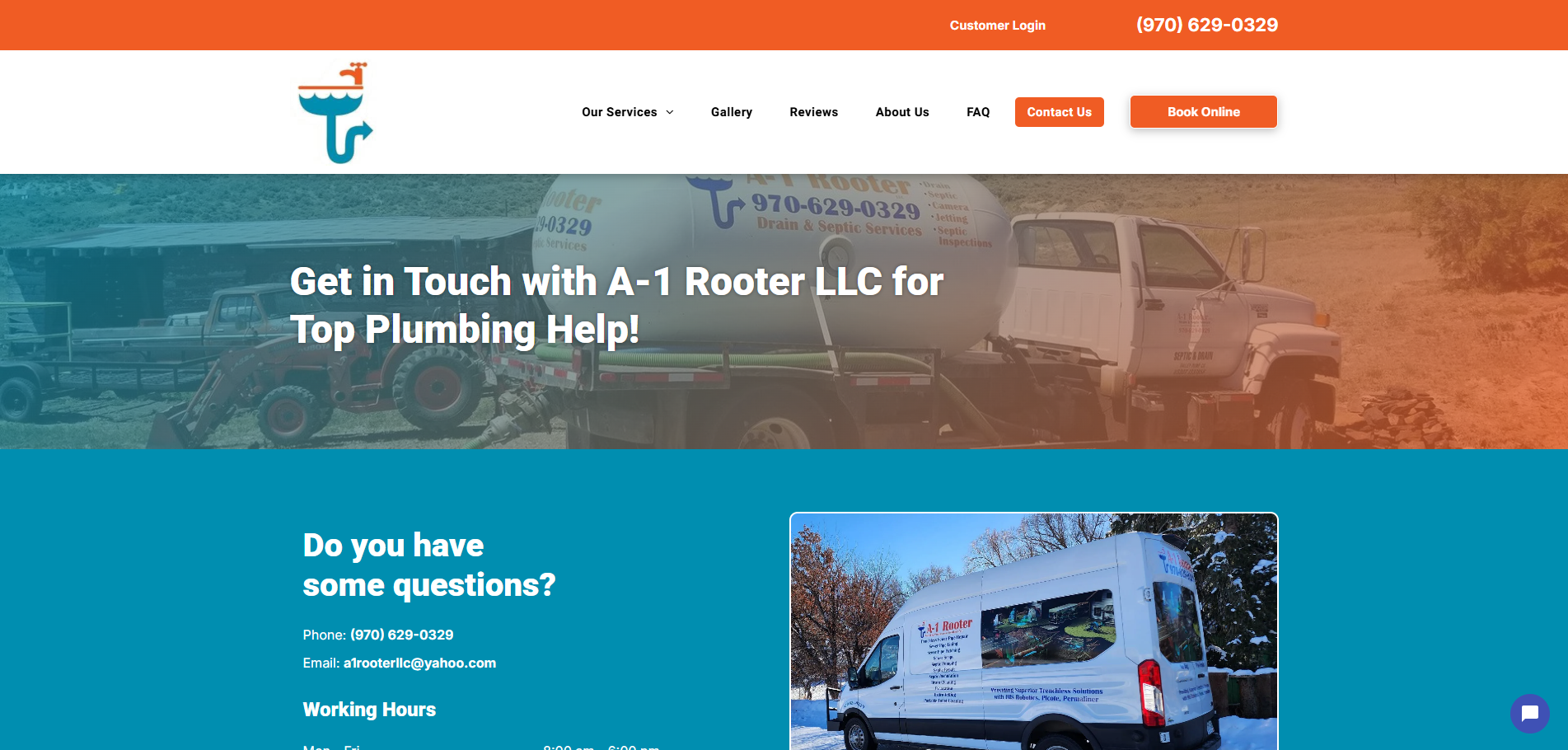 Contact Us | Craig, CO | A-1 Rooter LLC