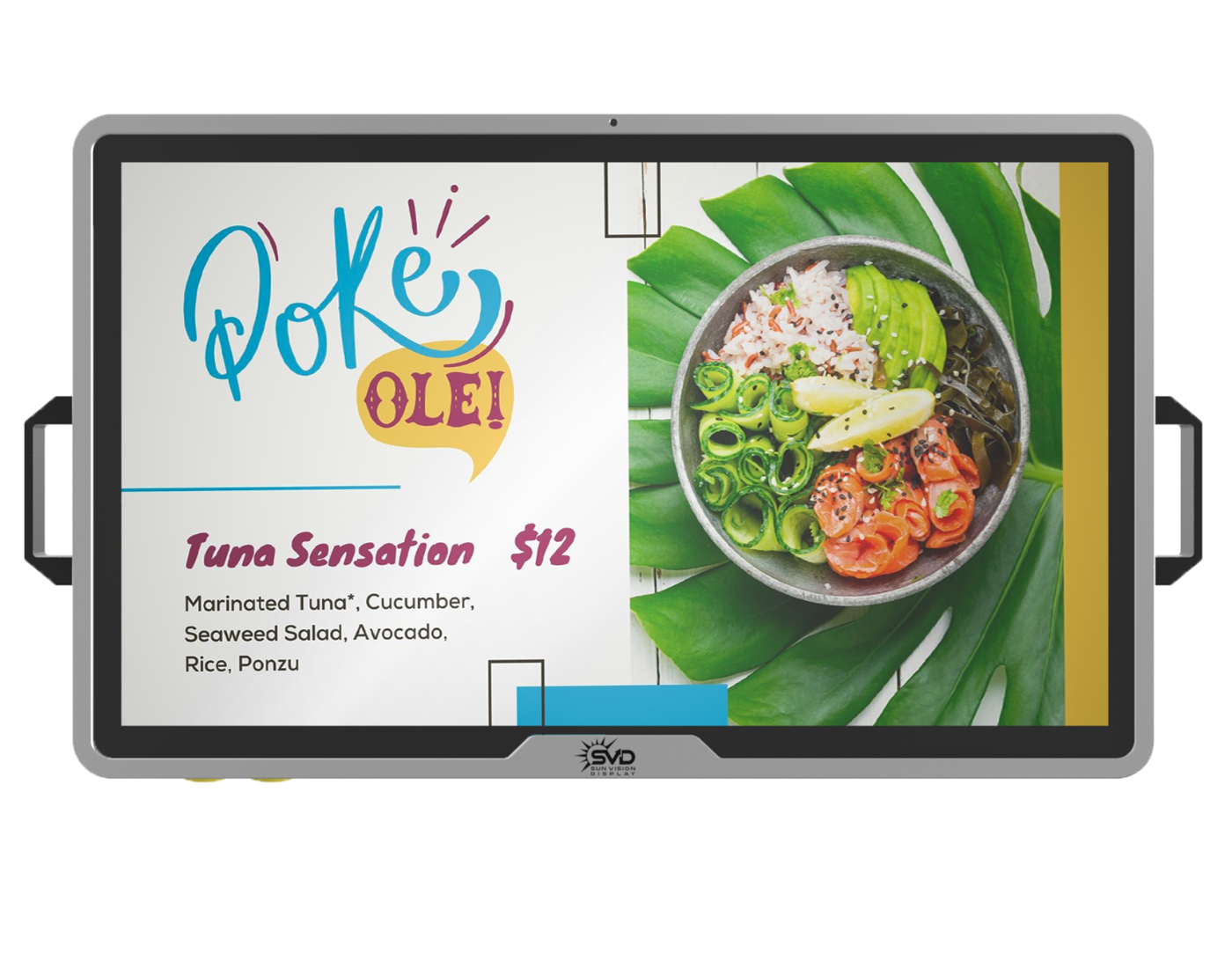 "GO" Portable Digital Menu Boards for Food Trucks | Sun Vision Display