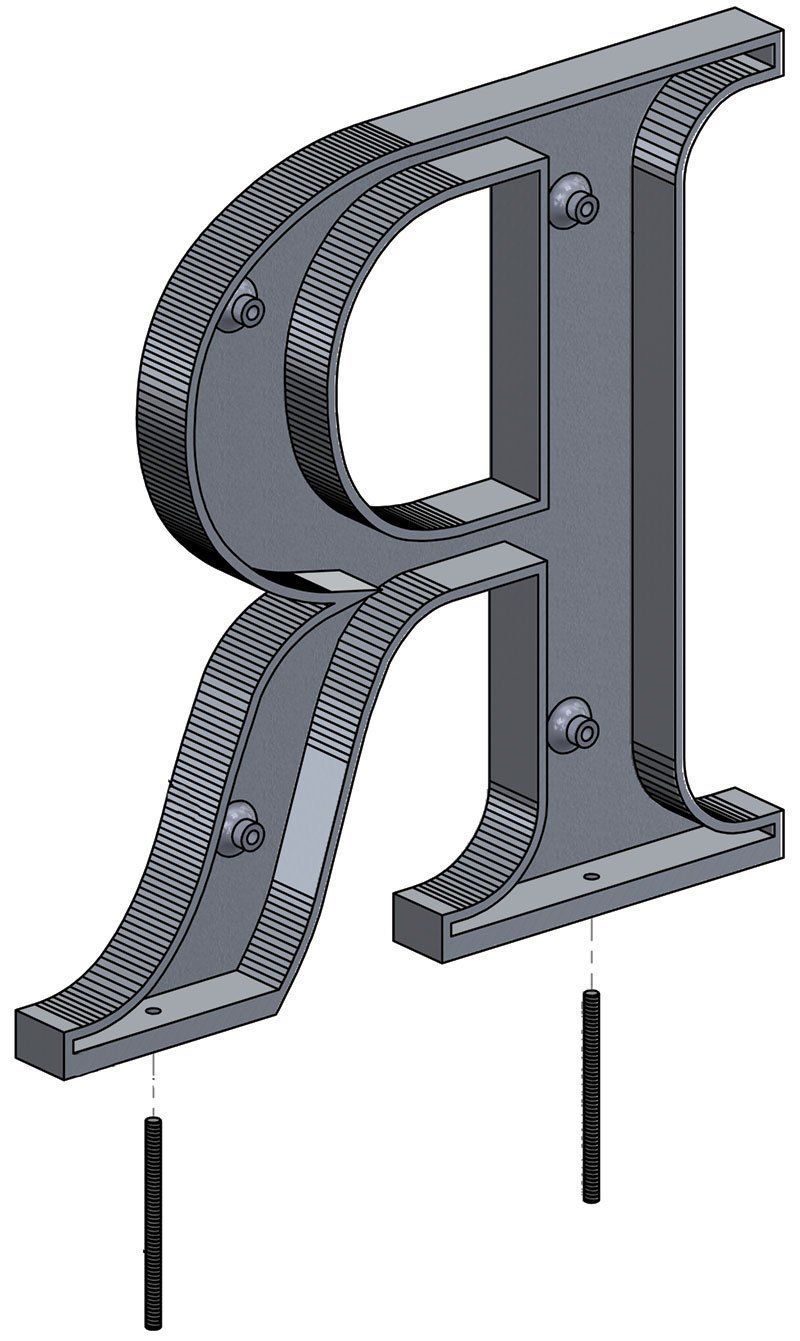 Cast Metal Bronze Letters | Cast Metal Aluminum Letters | Signs In A Minute