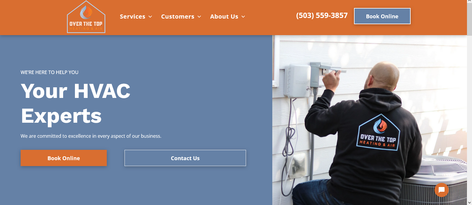 Home | Over The Top LLC | HVAC Services