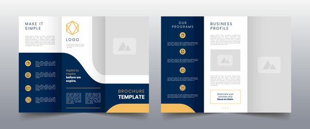 Simple Brochure Design Corporate Blue Simple Flyer Leaflet Brochure