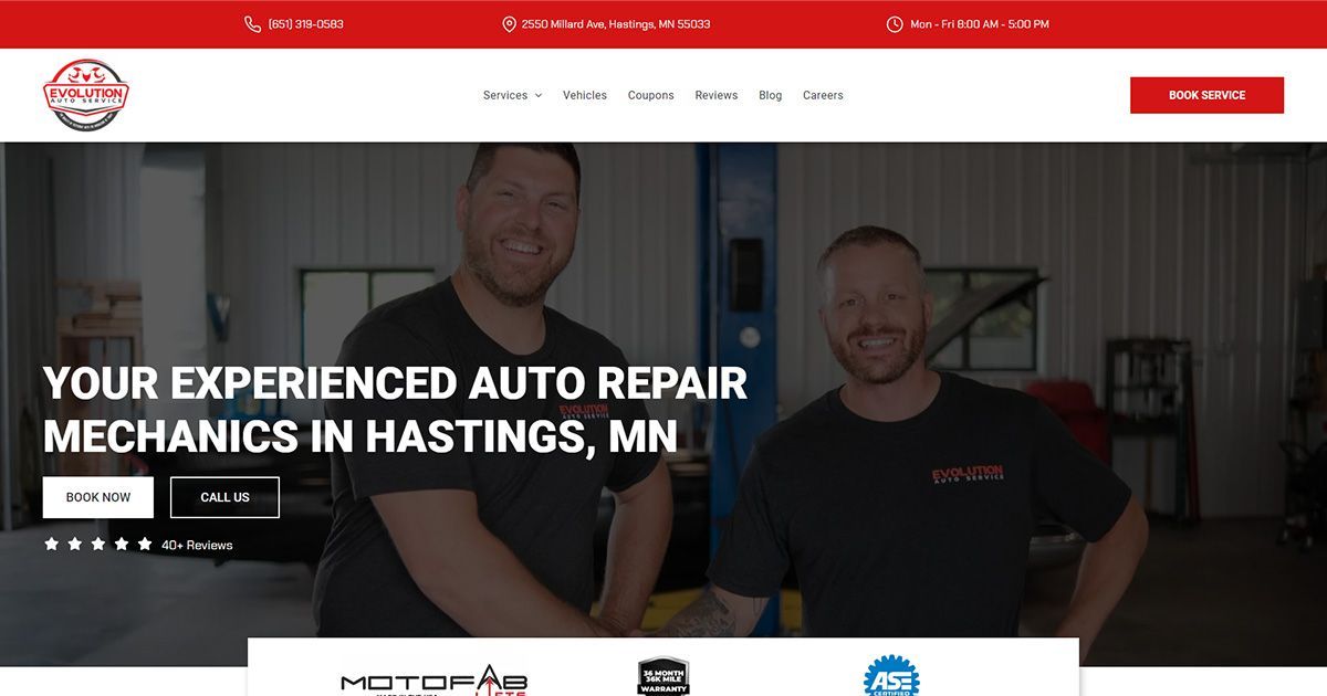 Your Auto Repair Shop in Hastings, MN | Evolution Auto Service