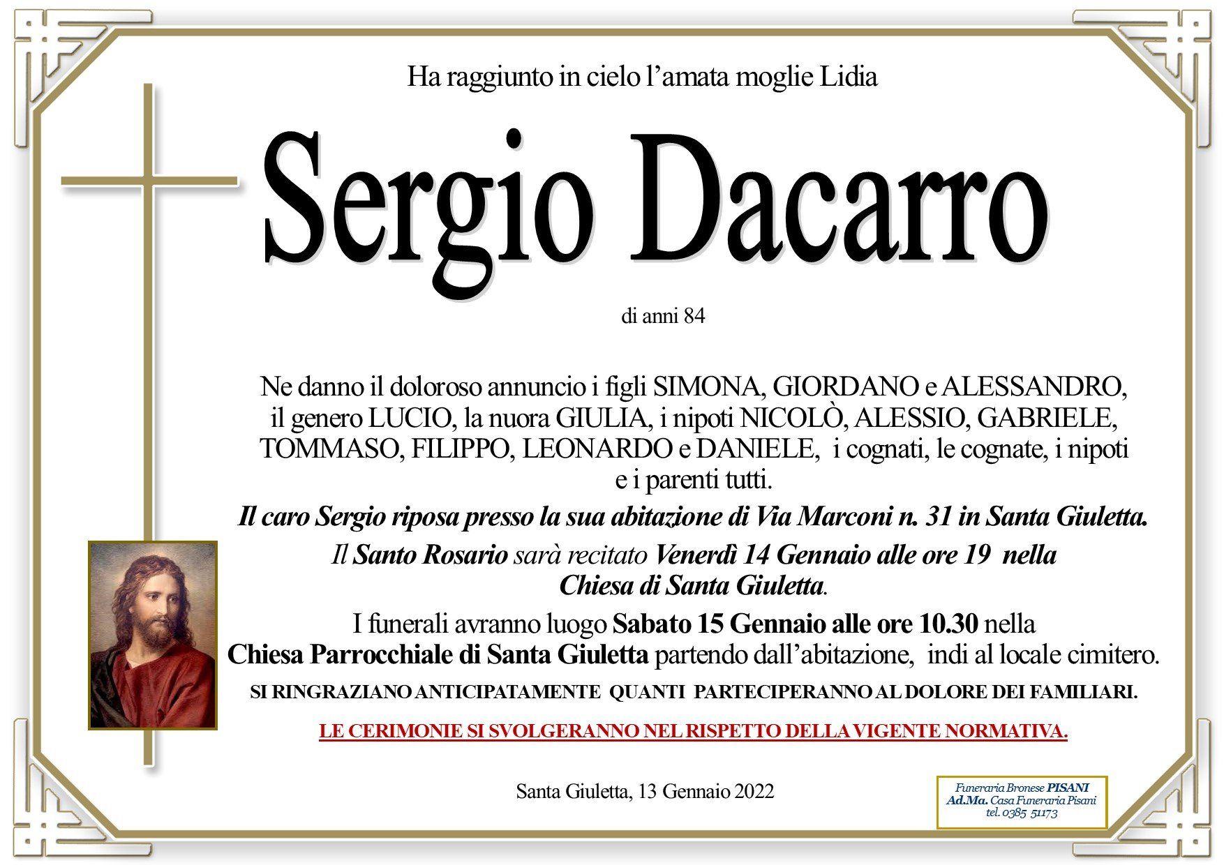 Servizio di necrologi a Broni Pompe Funebri Pisani