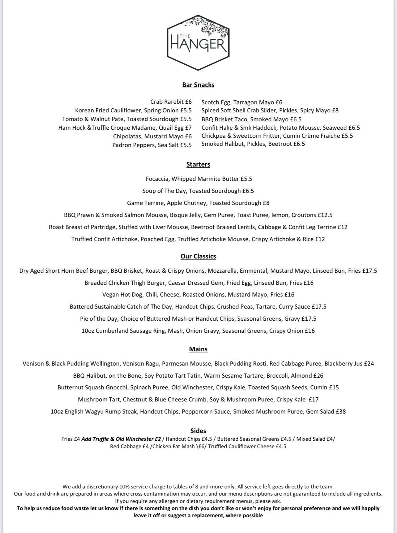 The Hanger Free House - Country Pub & Restaurant Hampshire