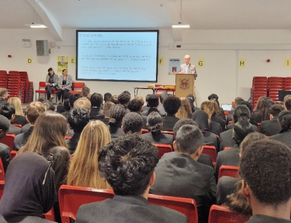 Alumni Visitors join Year 9 Assembly
