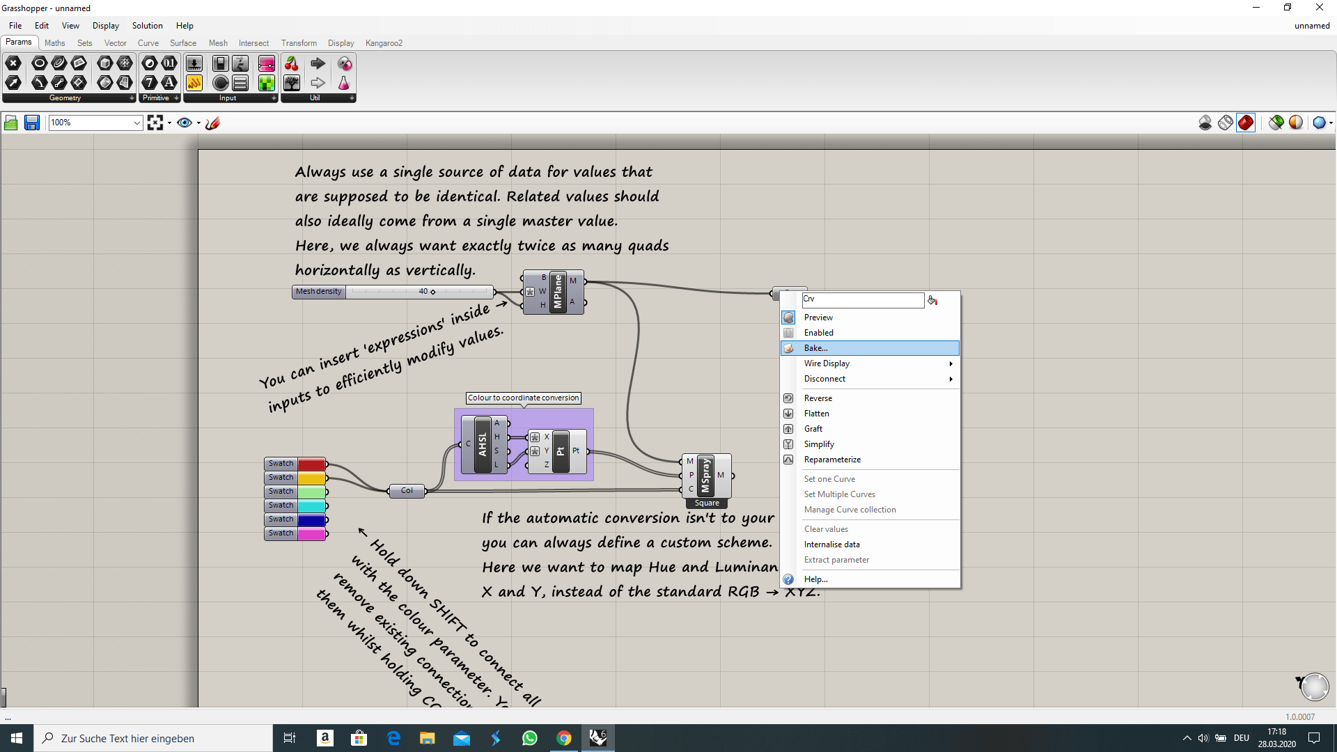 Fibonacci blossom - Rhinoceros 7 Grasshopper floral pattern