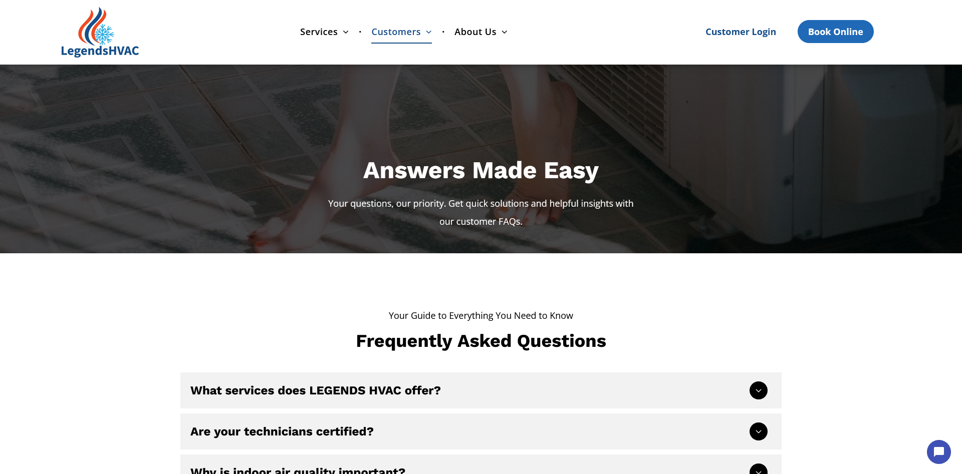 HVAC FAQs | Shawnee, OK | Legends HVAC