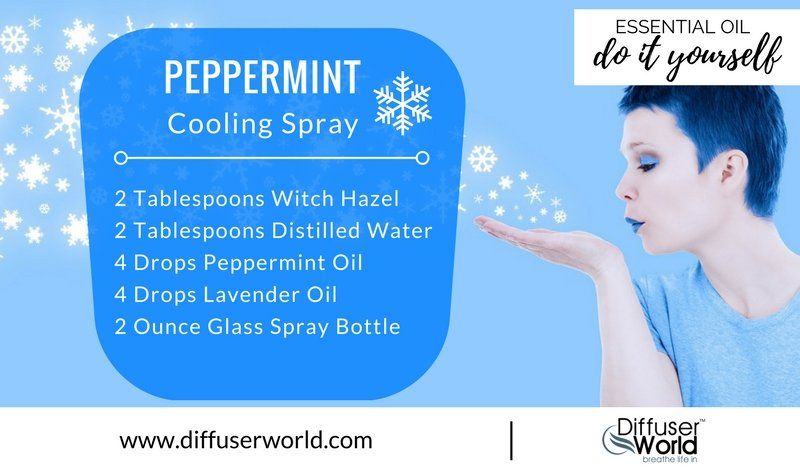 Homemade Peppermint Cooling Spray With Essential Oils