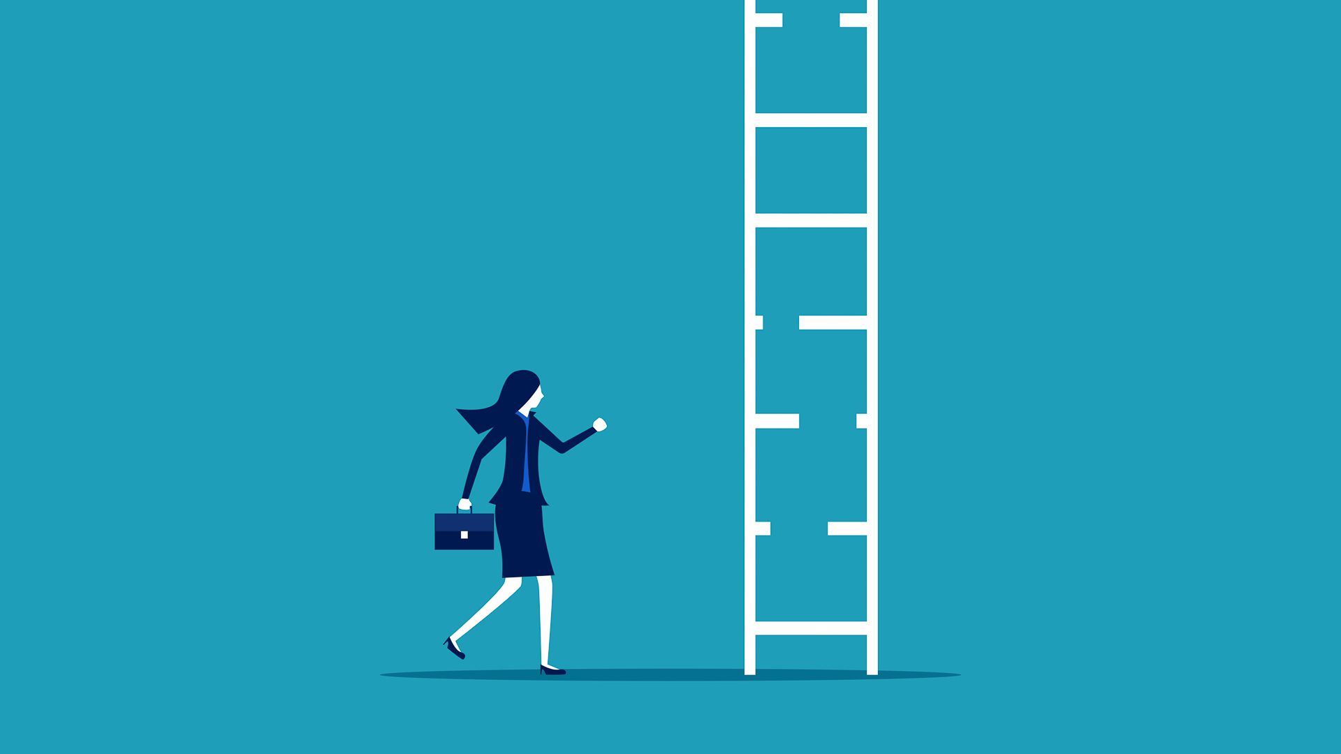 Women face a broken rung on the ladder to senior leadership