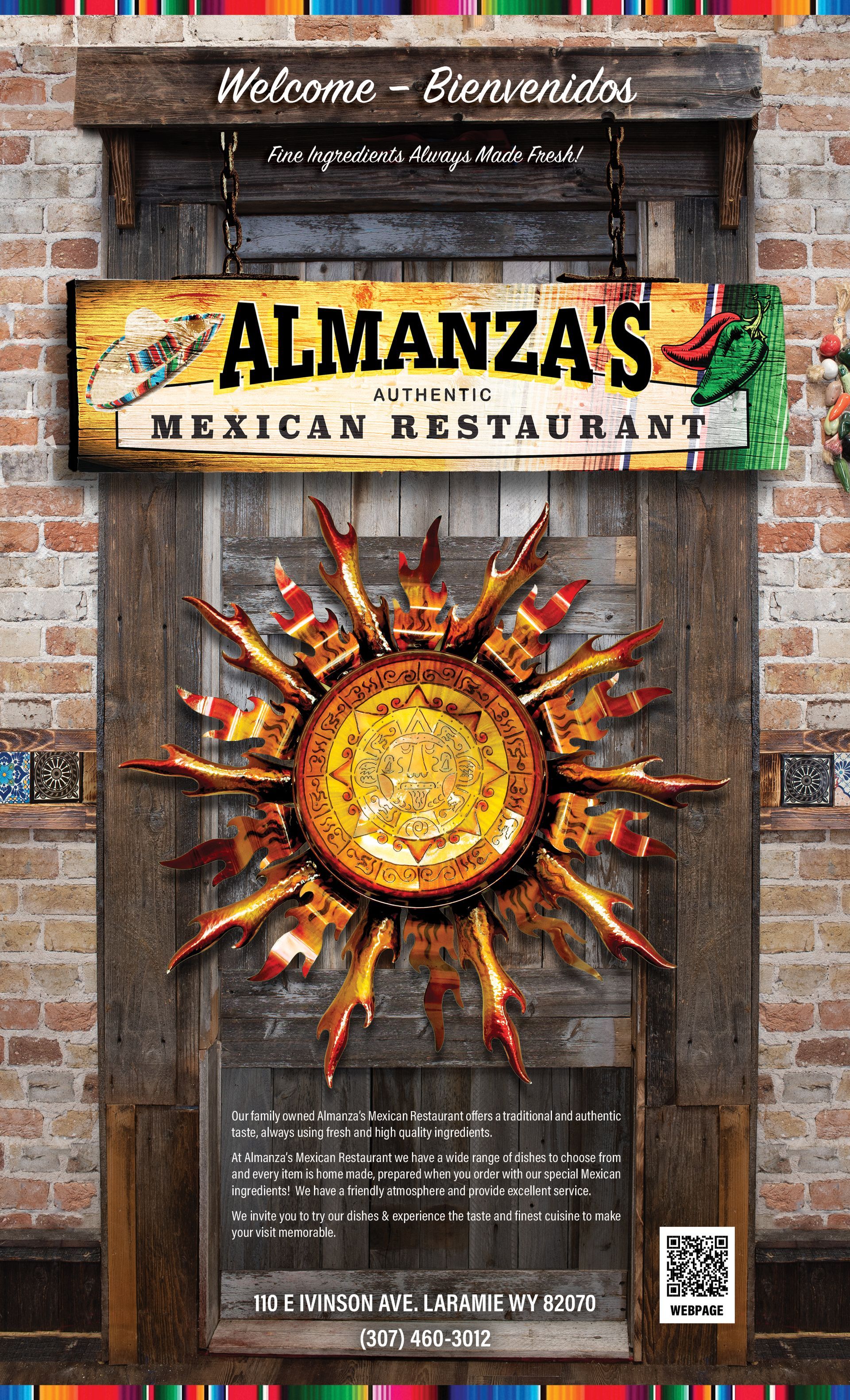 MENU | Almanza's Authentic Mexican Restaurant | Laramie, WY
