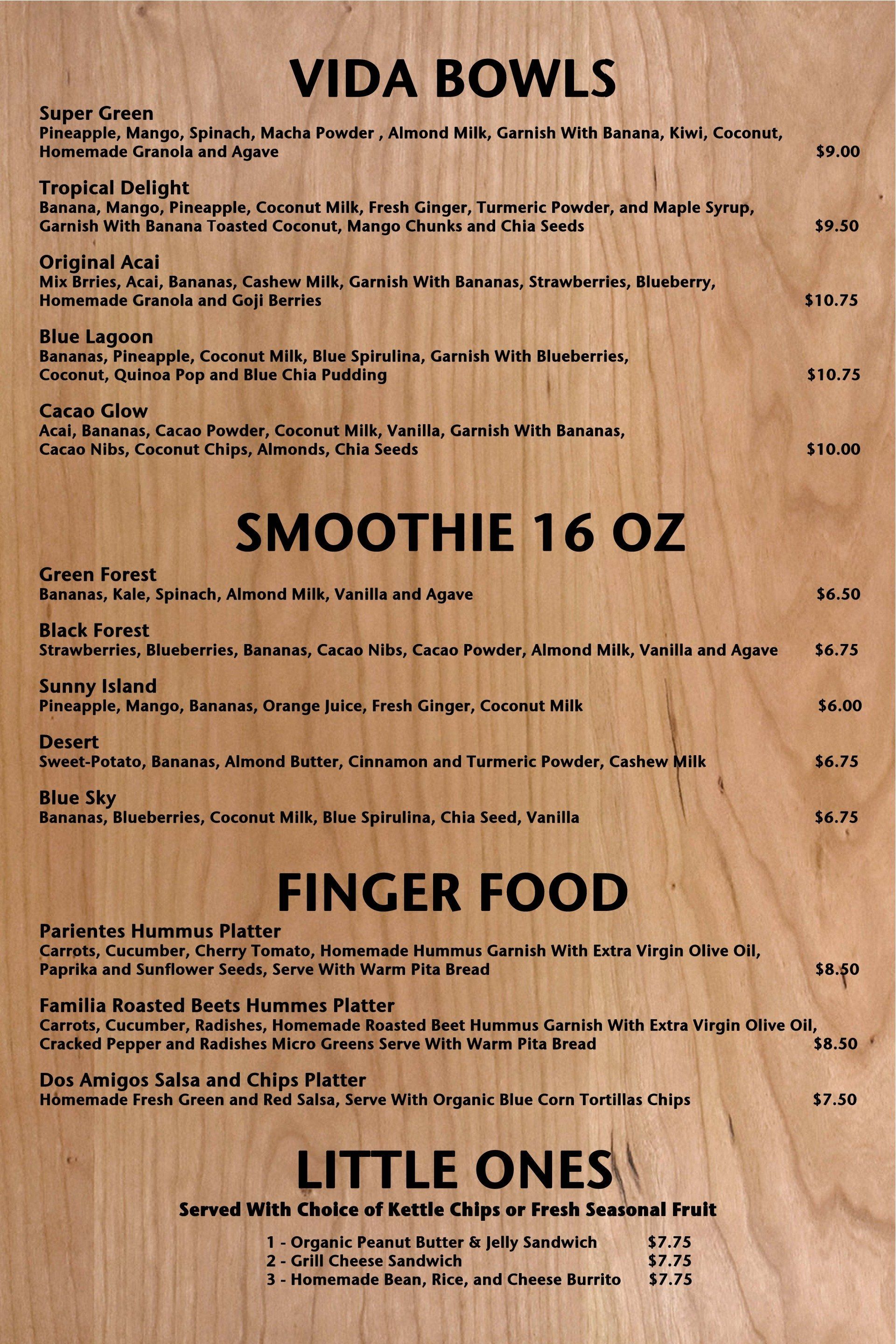 Check Out Our Menu Of Delicious Vegan Food