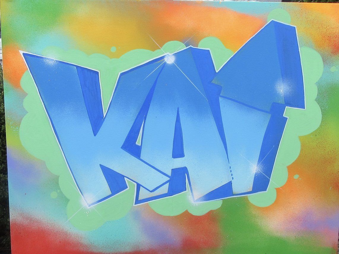 Personalised Graffiti Name Canvas