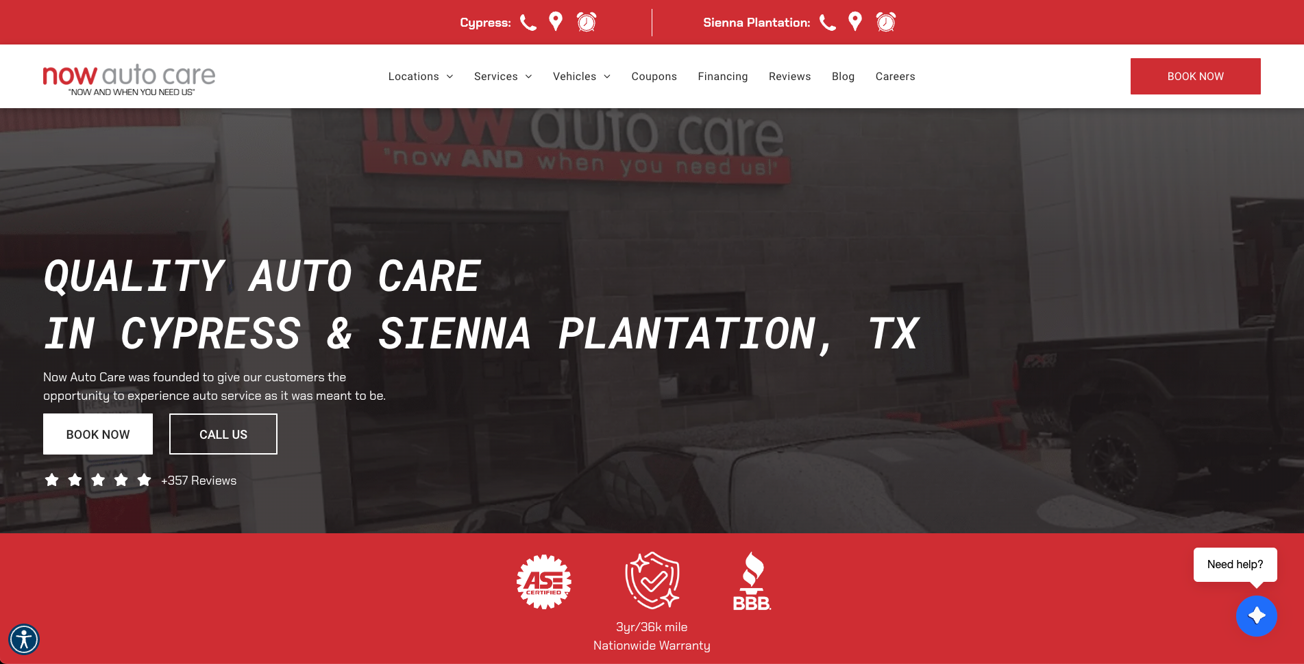 Expert Auto Repair in Cypress & Sienna, TX | Now Auto Care