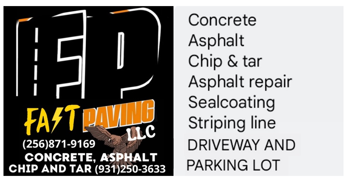 Asphalt Contractor | Athens, AL | Fast Paving LLC