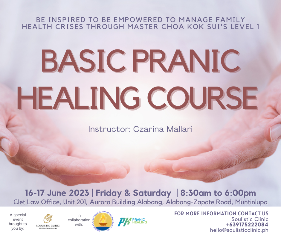 Basic Pranic Healing Course | Instructor: Czarina Mallari