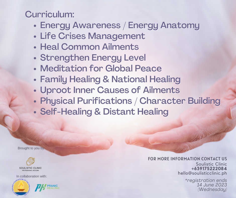 Basic Pranic Healing Course | Instructor: Czarina Mallari