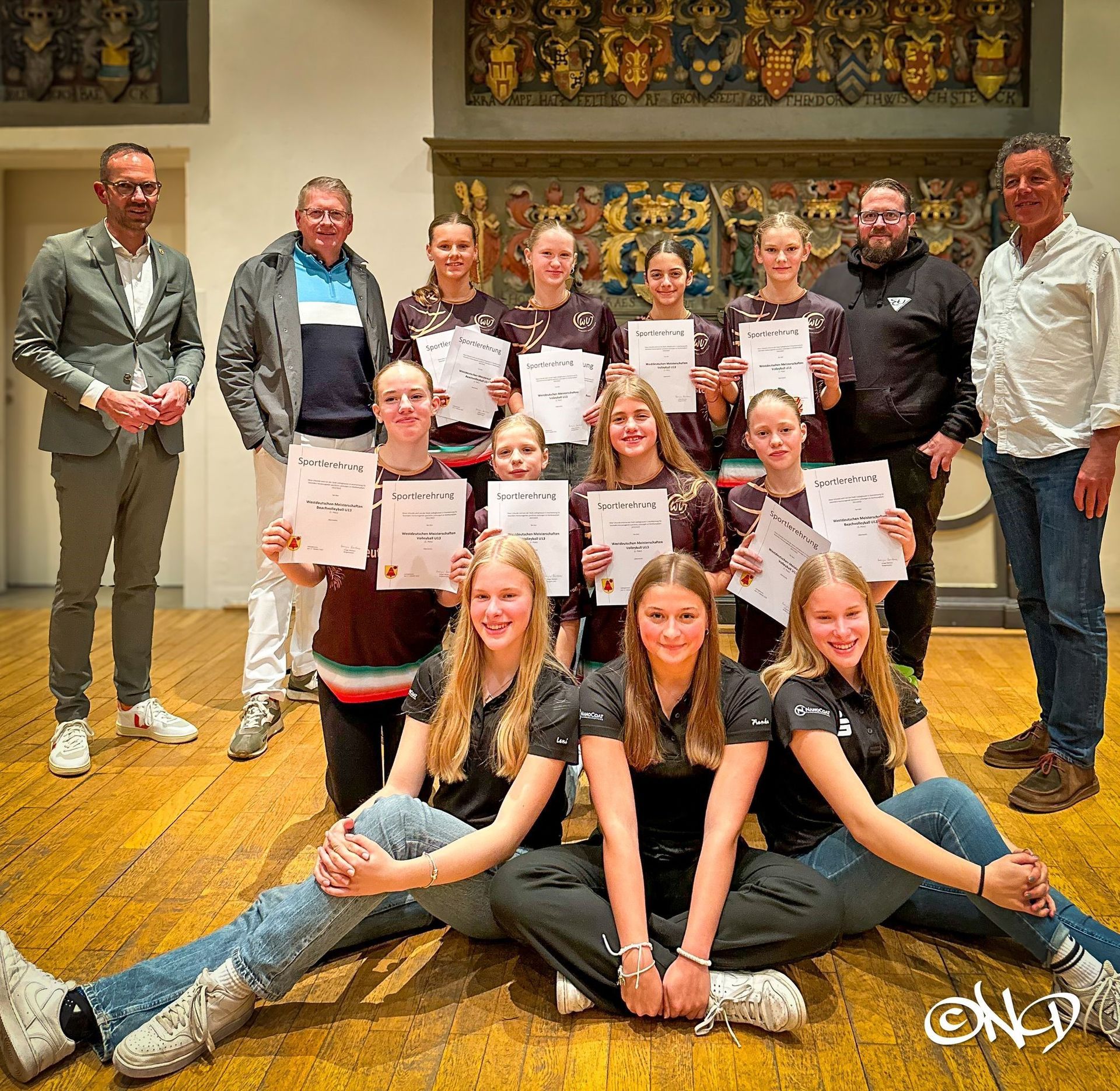 Volleyballerinnen geehrt durch die Stadt Lüdinghausen