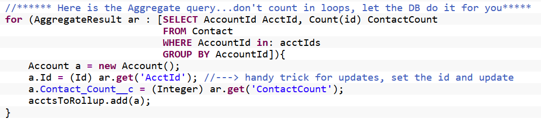 How to count the number of child records under a parent using Apex