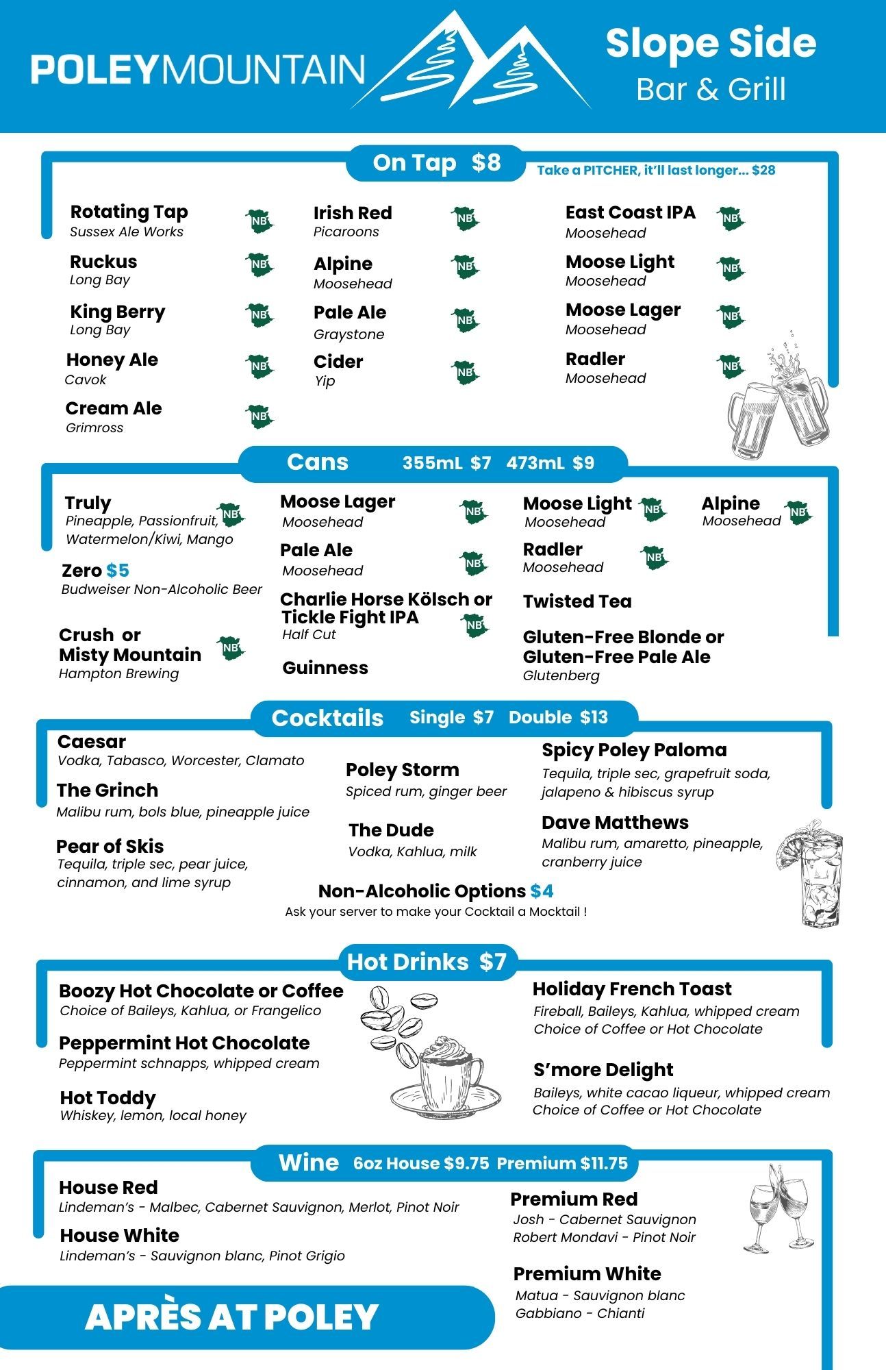 Slope Side Bar & Grill Menu