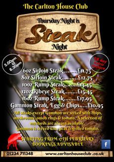 Venue catering, The Carlton House Club