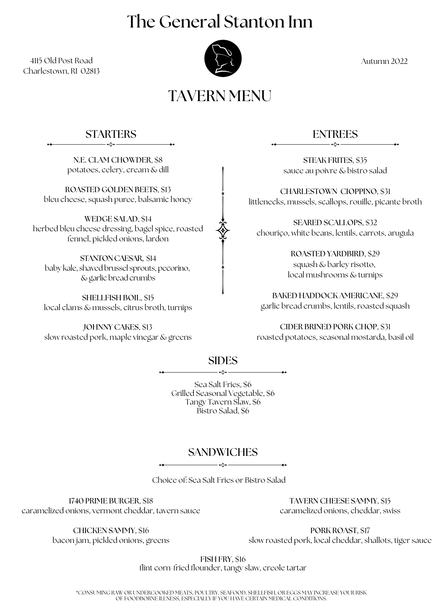 Dining | GENERAL STANTON INN | Colonial Inn by the Beach