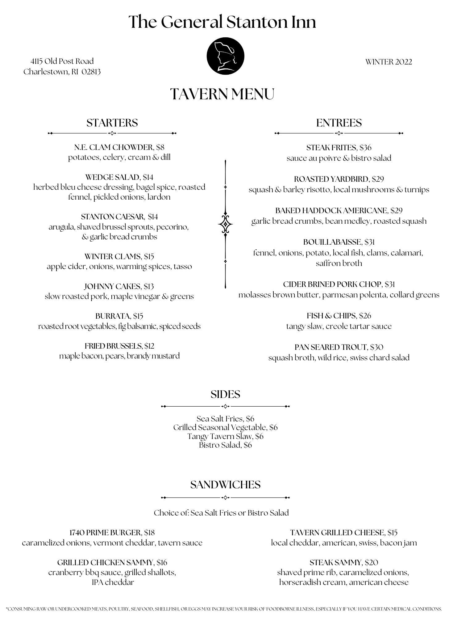 Dining | GENERAL STANTON INN | Colonial Inn by the Beach