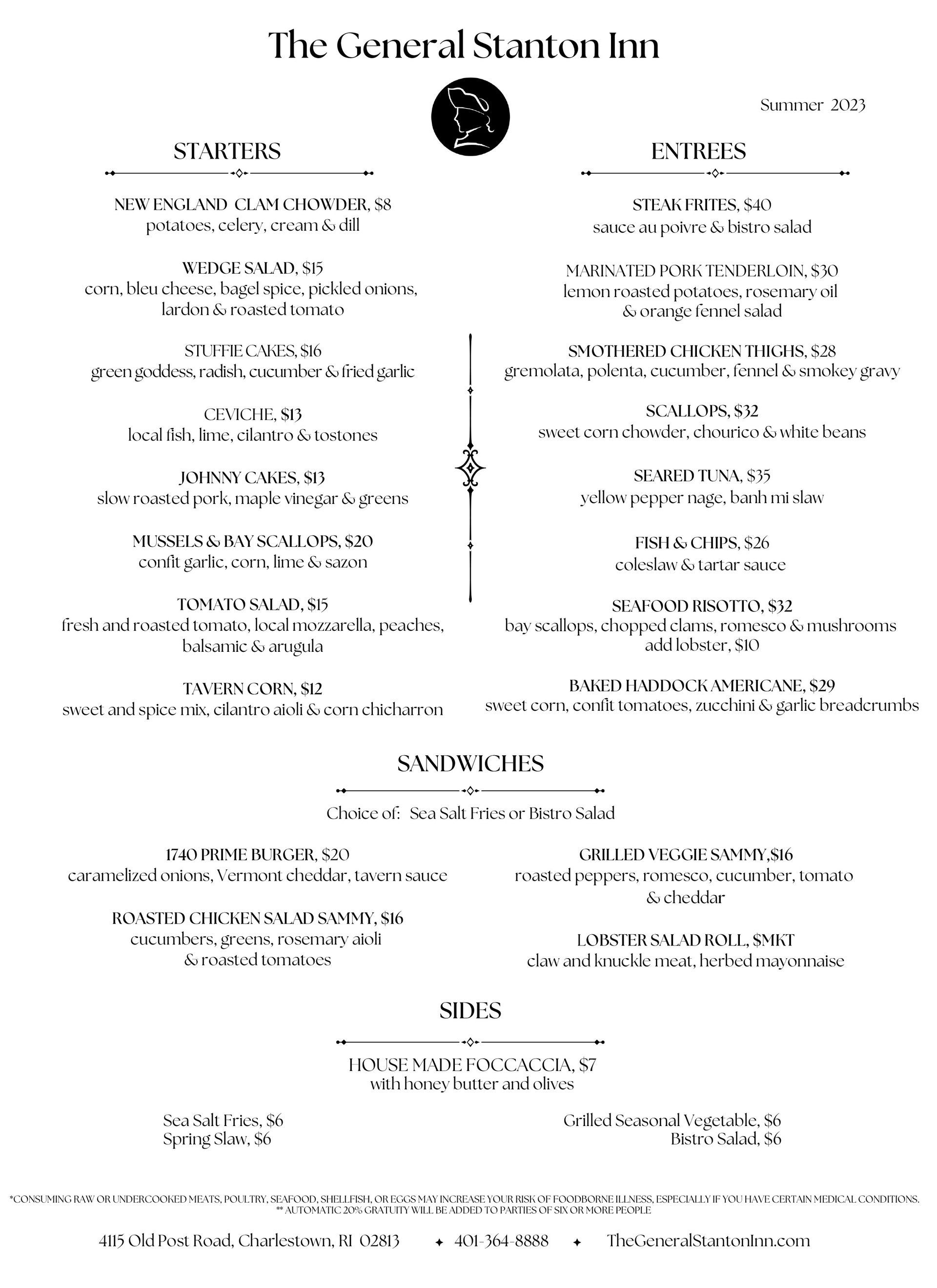 Dining | GENERAL STANTON INN | Colonial Inn by the Beach