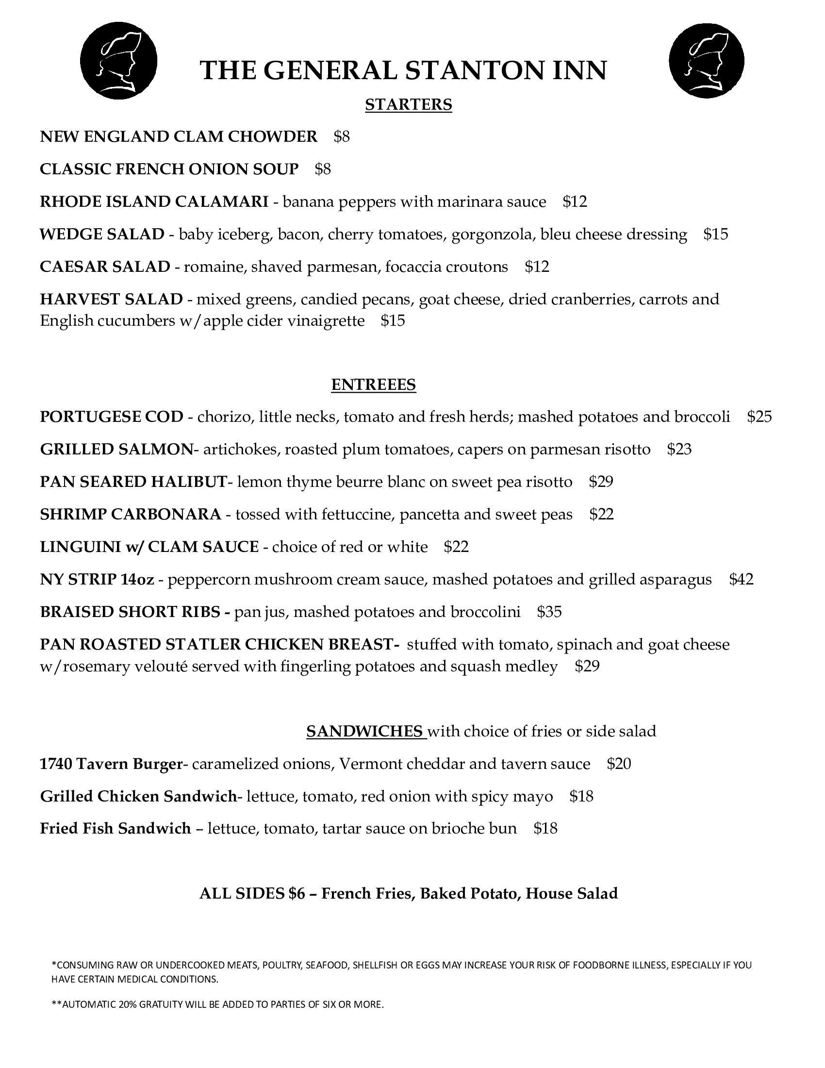 Dining | GENERAL STANTON INN | Colonial Inn by the Beach