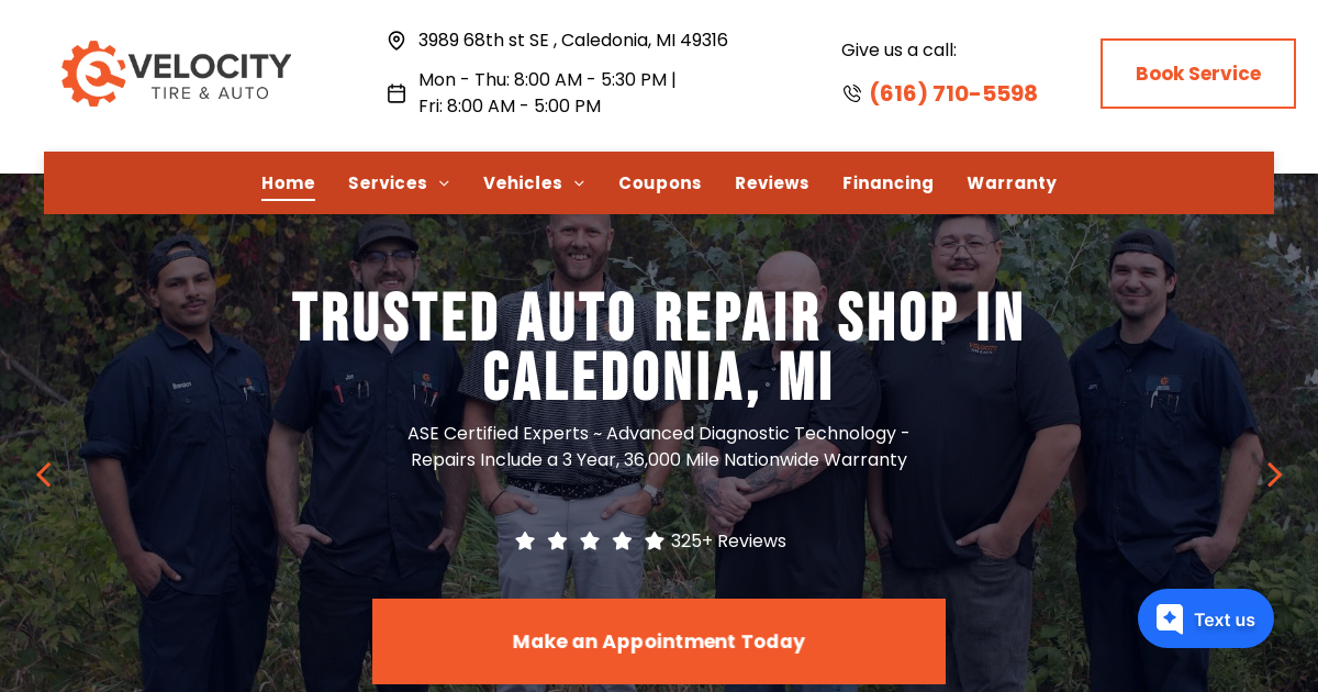 Honda Auto Repair - Caledonia, MI | Velocity Tire & Auto