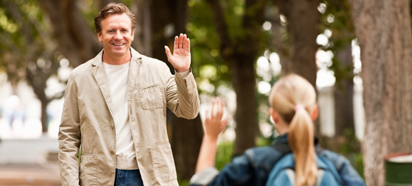 People Waving Goodbye To Each Other