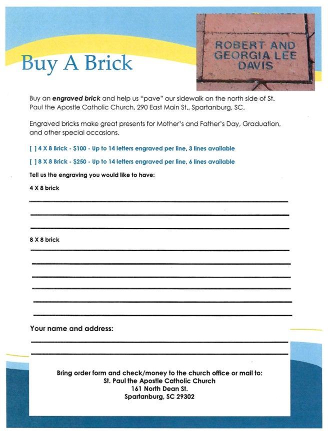Brick Order form