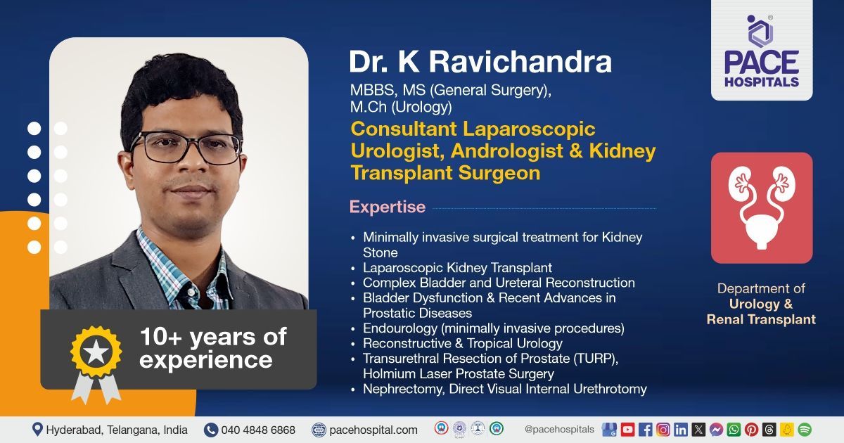 Dr. K Ravichandra - Best Urologist Doctor in Hyderabad, Kidney Transplant Surgeon