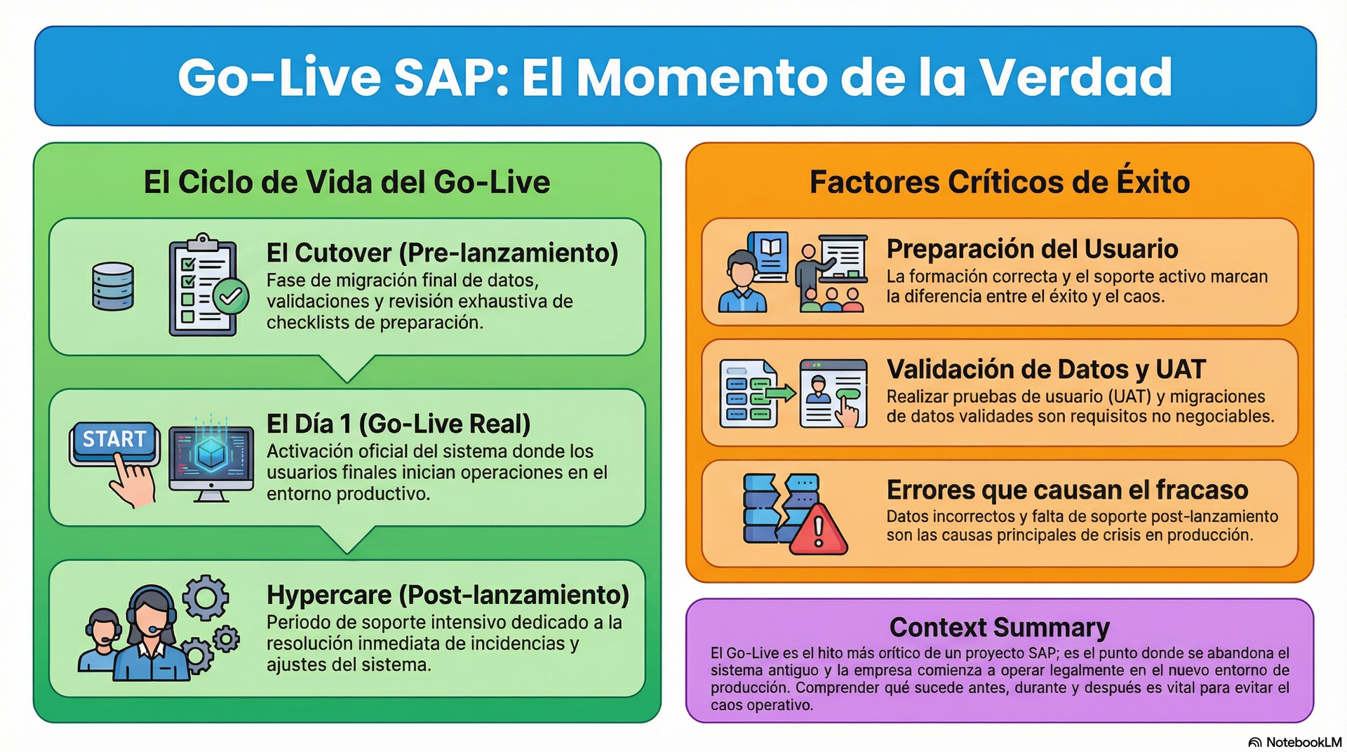 Go Live SAP: qué es y cómo funciona en proyectos SAP S/4HANA