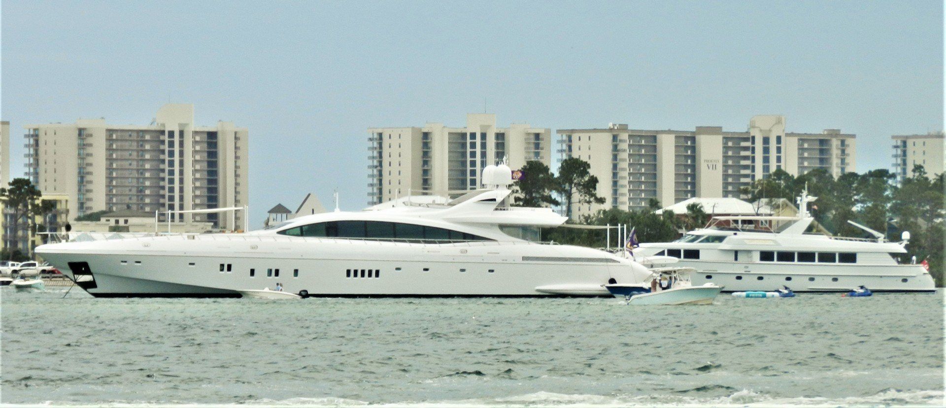 Why are these yachts hanging out in Orange Beach and Gulf Shores?